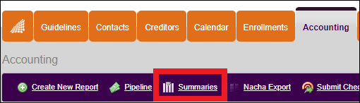 Accounting Summaries – Centrex Software