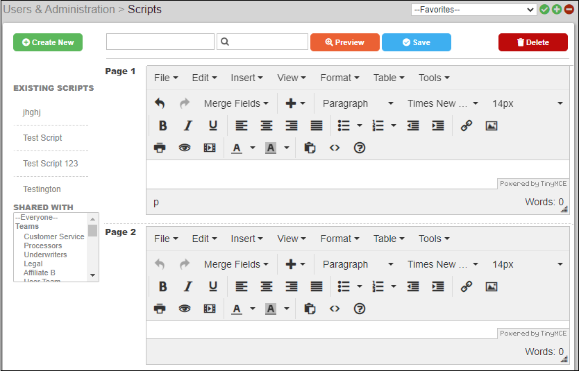 Sales scripts – Centrex Software